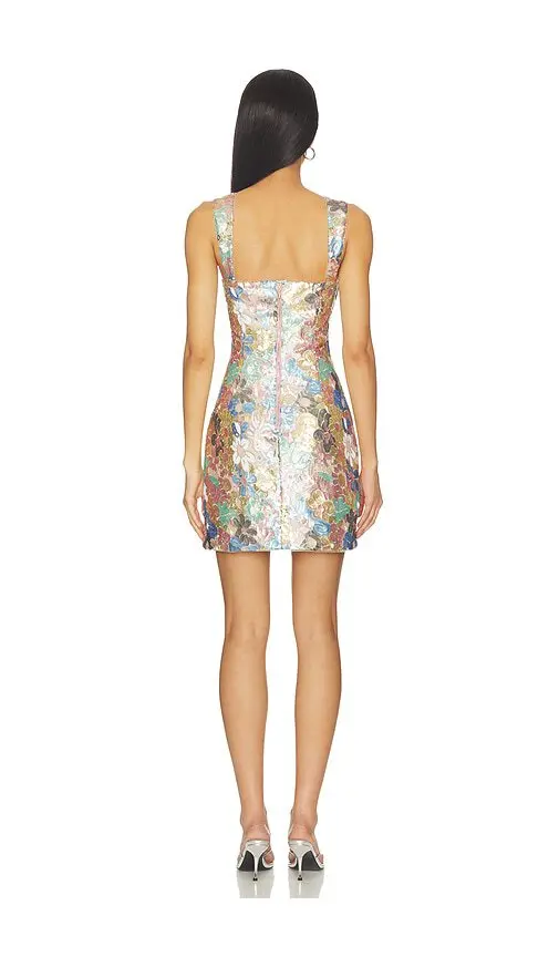 ELLIATT Athea Mini Dress Metallic Floral Sequins