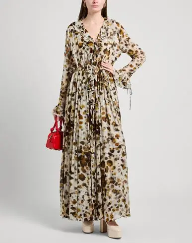 MSGM Maxi Dress In Light Viscose - Light Grey