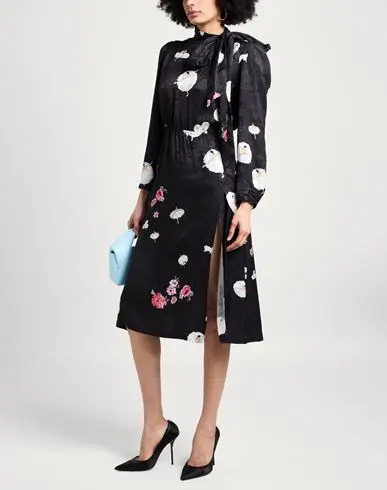 Paul & Joe Midi Flared Satin Dress