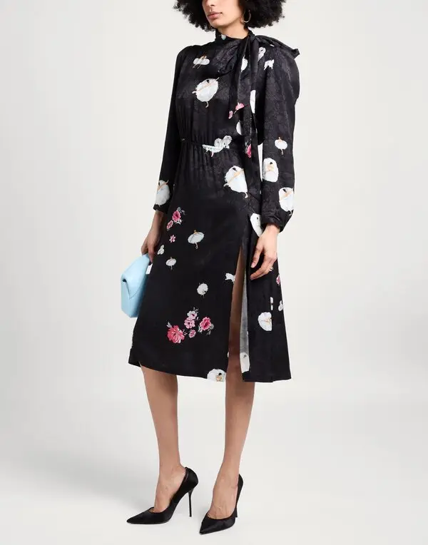 Paul & Joe Midi Flared Satin Dress