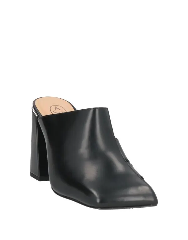 Ash Calfskin Pointed Toe Mules