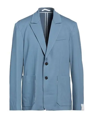 PAOLO PECORA Blazer Size Viscose, Polyamide, Elastane - Blue