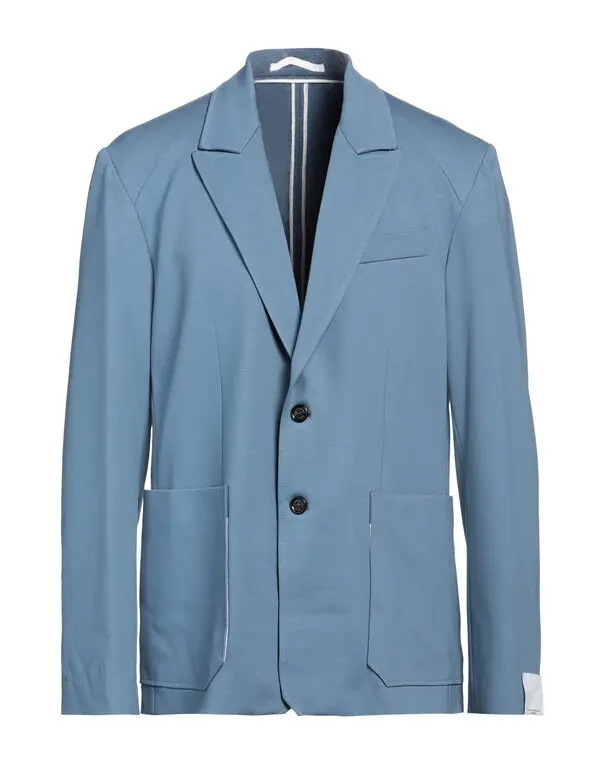 PAOLO PECORA Blazer Size Viscose, Polyamide, Elastane - Blue