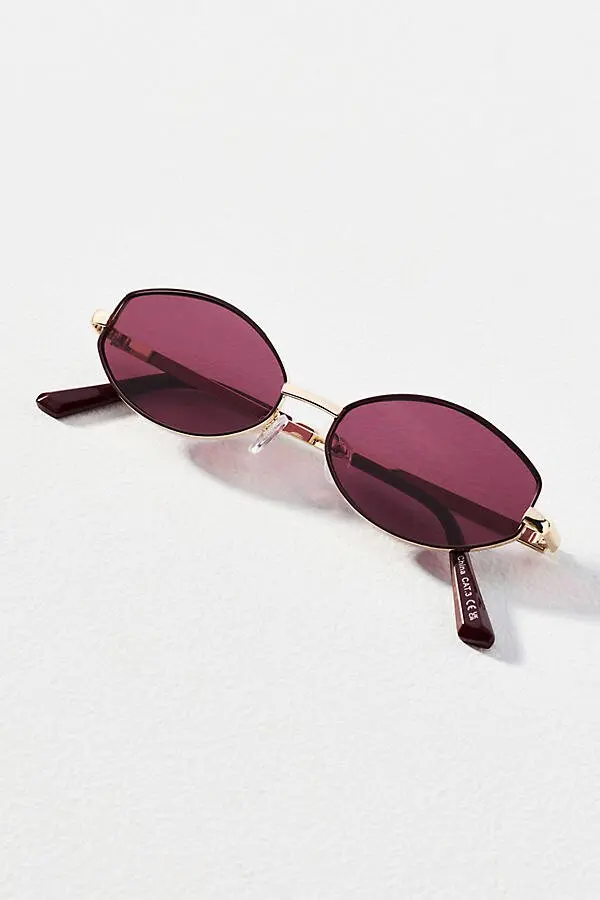 AIRE Objective Slim Oval Lens Sunglasses - Purple