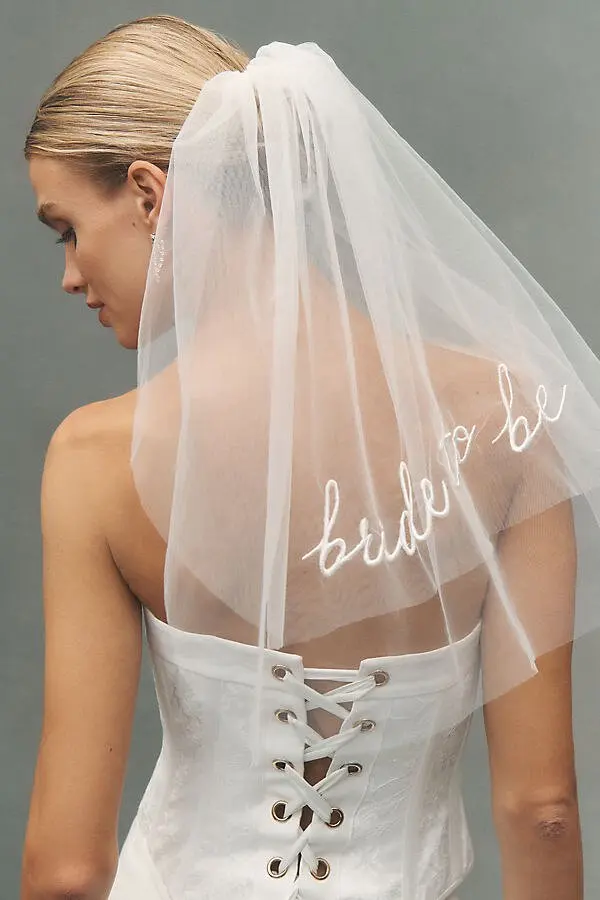 Anthropologie Bride To Be Veil - White
