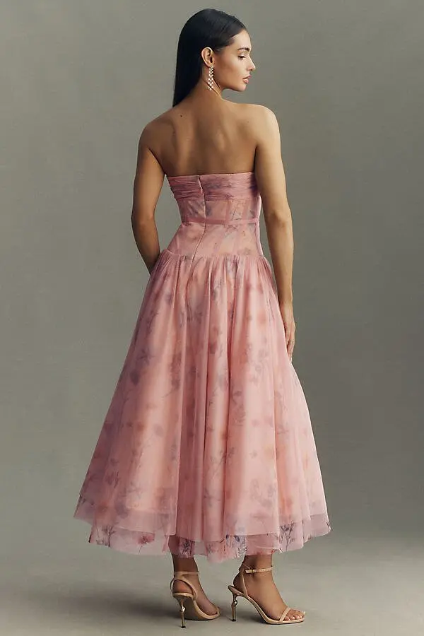 green emerald velvet dress Dusty Pink Tank-Style Drop Waist Midi Dress – The Shopaholic main image 0