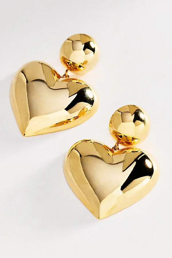 LELET NY Gigi Heart Stud Earrings - Gold