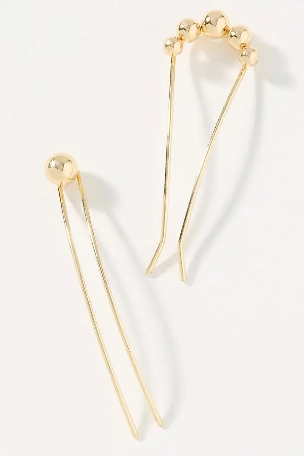 Anthropologie Metal Bubble Hair Pin - Gold