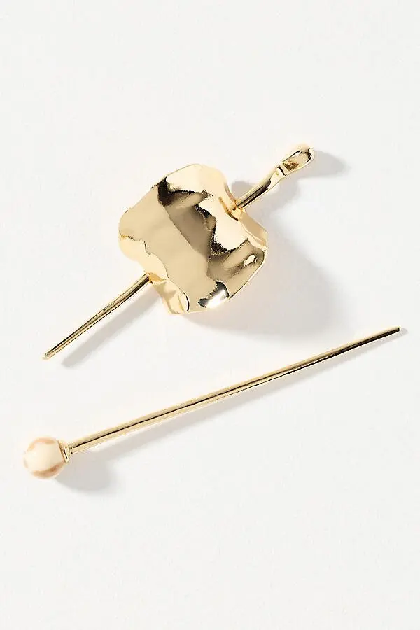 Anthropologie Stone Cuff Pin - Cream