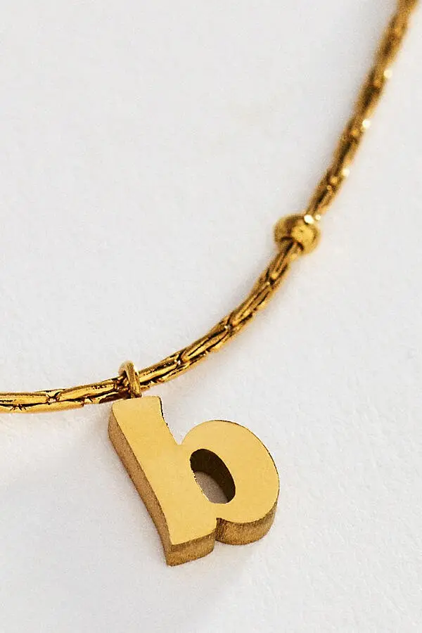 Anthropologie Monogram Necklace - B