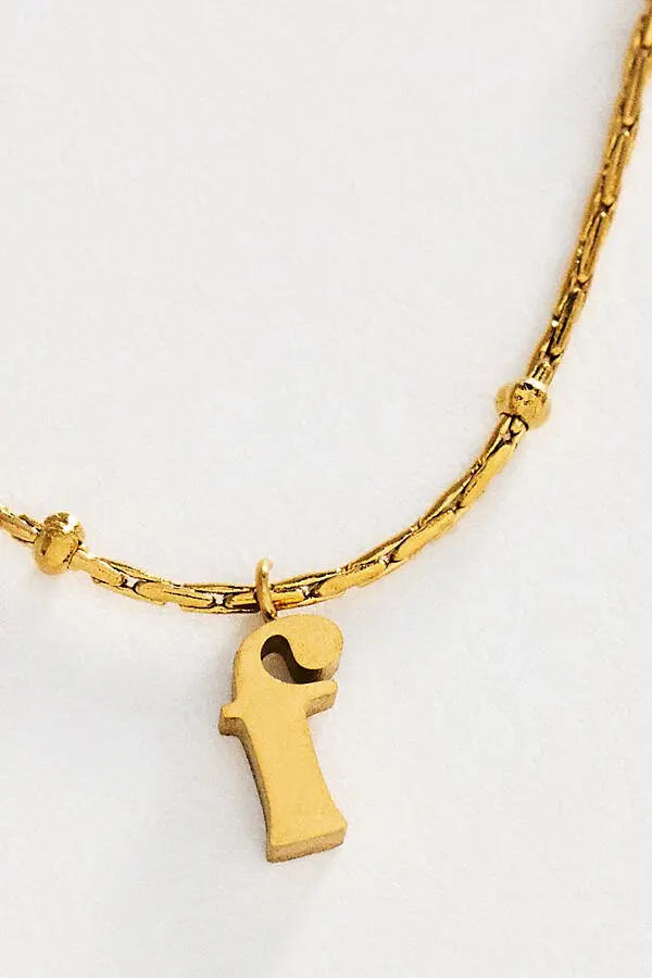 Anthropologie Monogram Necklace - F