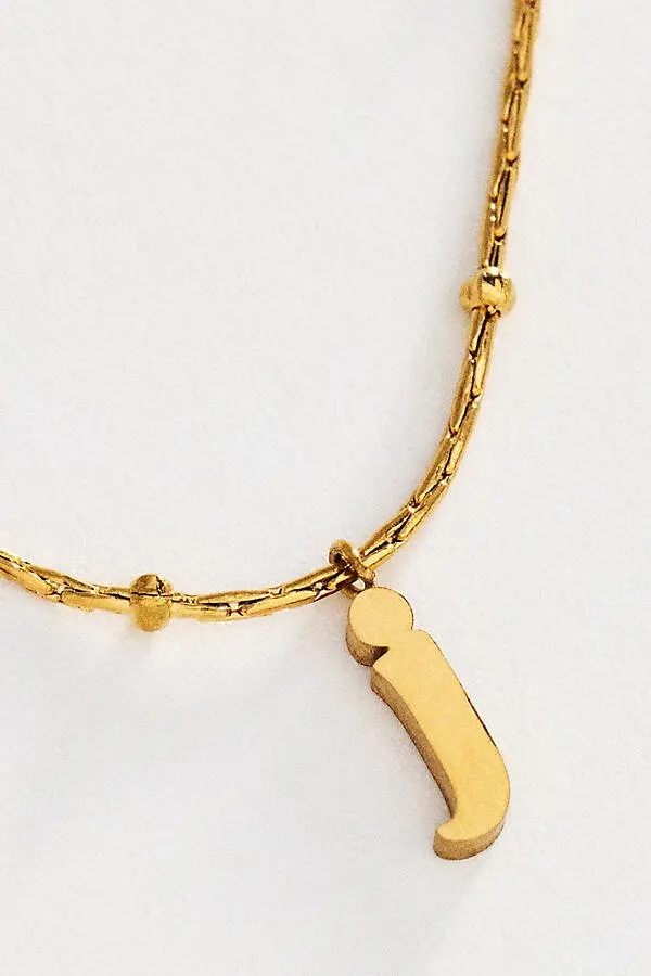 Anthropologie Monogram Necklace - J