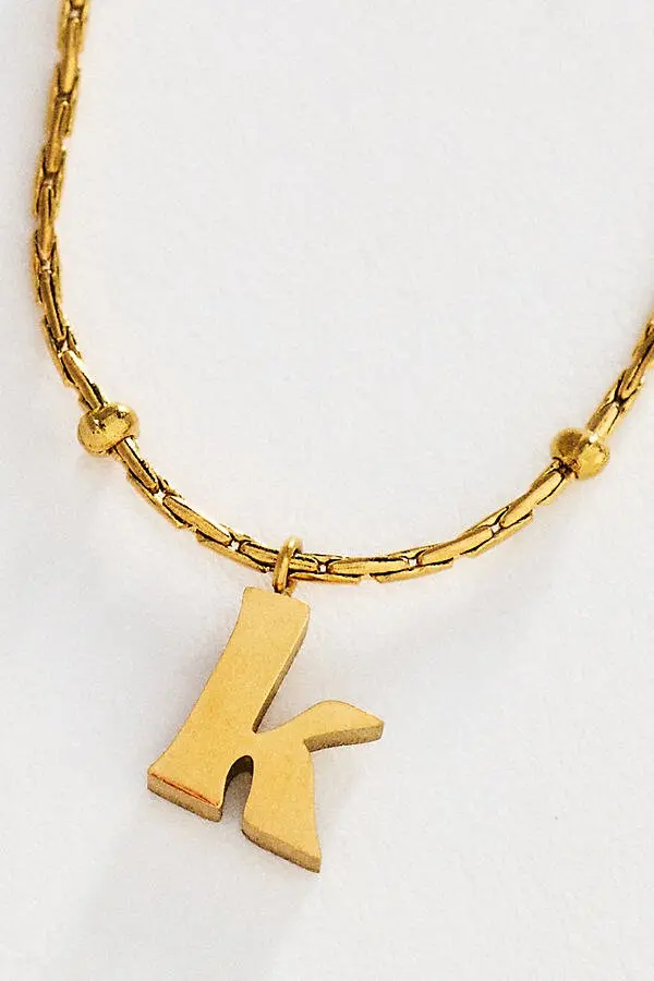 Anthropologie Monogram Necklace - K