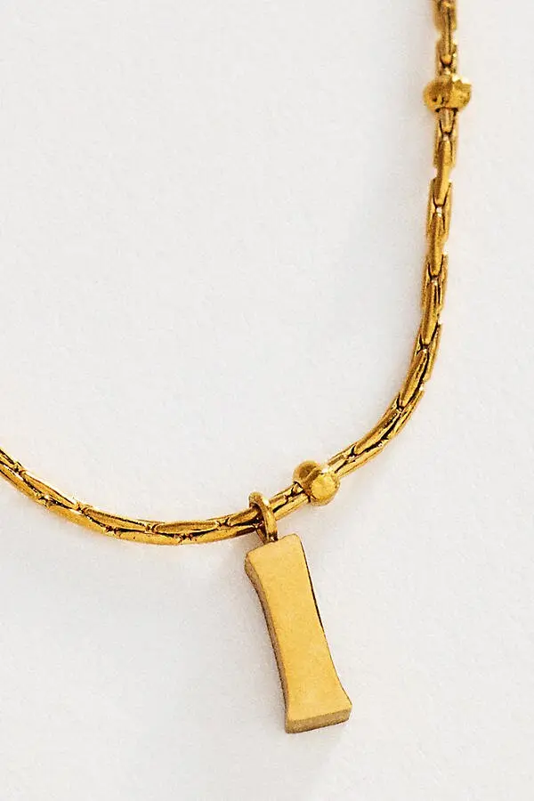 Anthropologie Monogram Necklace - L
