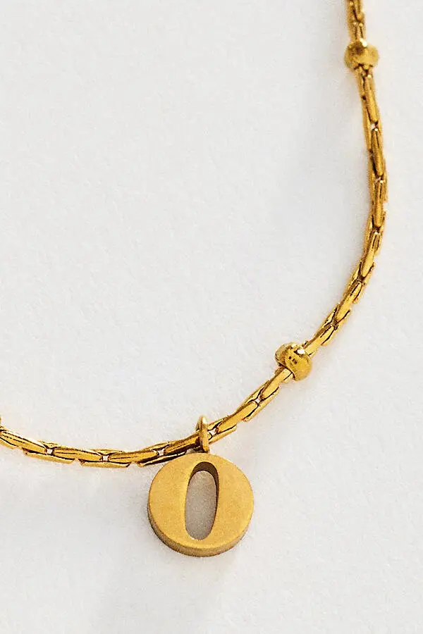 Anthropologie Monogram Necklace - O