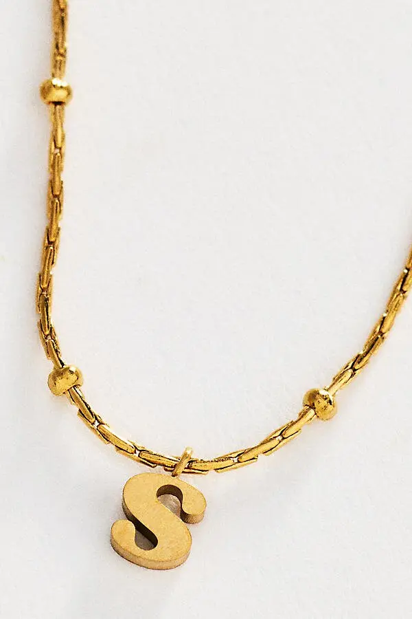 Anthropologie Monogram Necklace - S