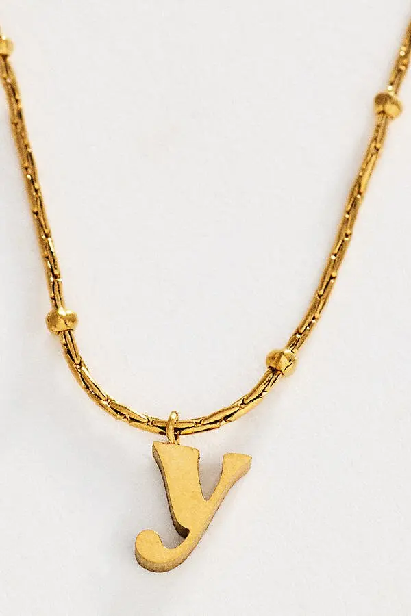 Anthropologie Monogram Necklace - Y