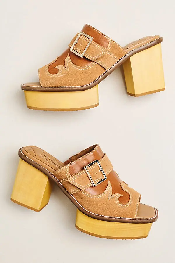 KELSI DAGGER BROOKLYN Gerrie Open-toe Mules - Cookie Dough