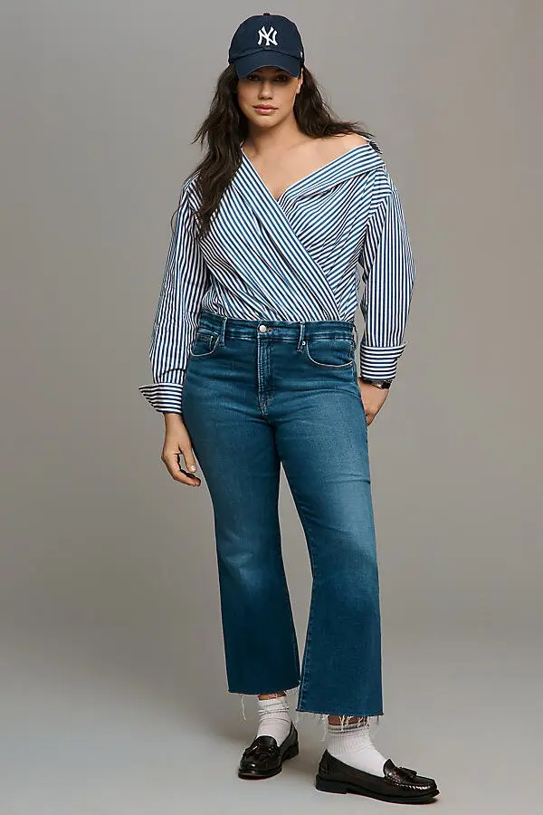 Good American Off-shoulder Wrap Top