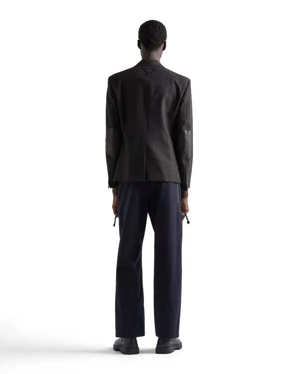 Prada Technical Cashmere Wide Leg Pants