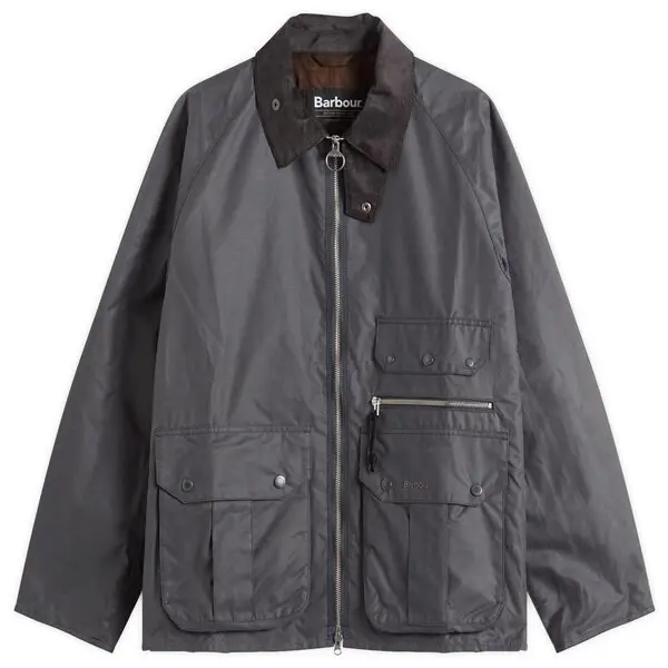 Barbour Re-engineered Blackett Spey Wax Jacket - Asphalt