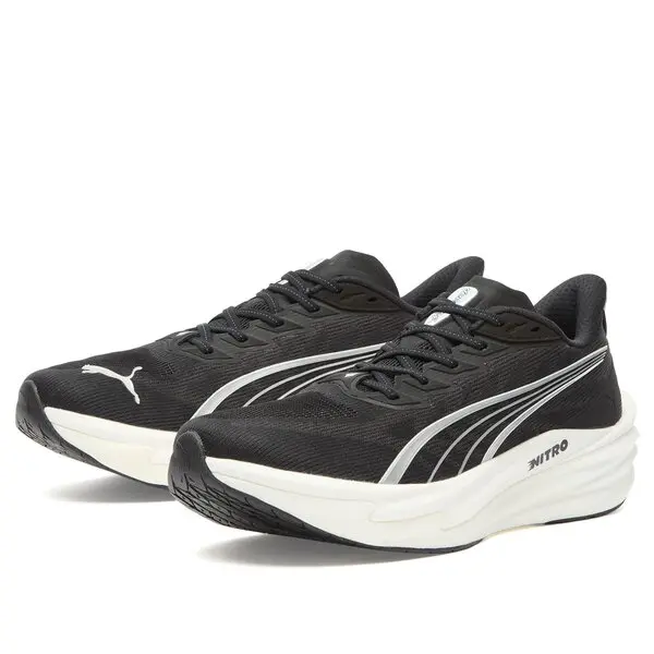 PUMA Deviate Nitro 4 Sneaker - Black/white/silver