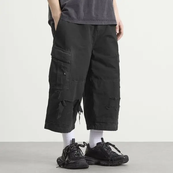 Balenciaga Ripstop Cropped Cargo Pants