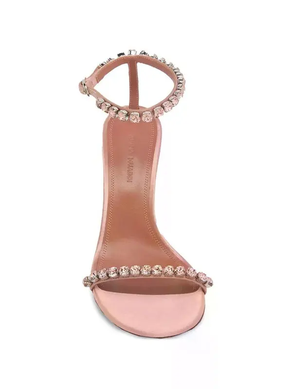 Amina Muaddi Gigi Crystal-embellished Sandals - Pink