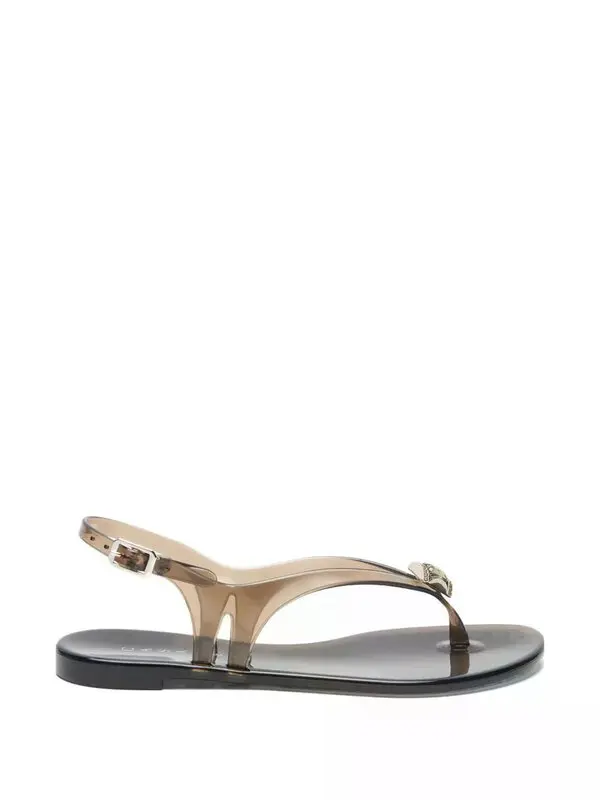 Casadei Jelly Flat Sandals - Black