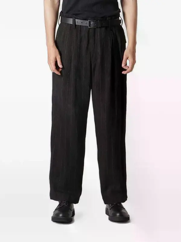 Y’s Pinstripe Cropped Trousers
