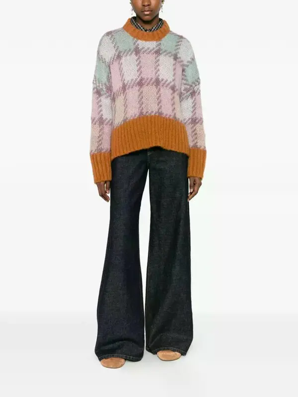 Marni Checked Long-sleeve Sweater