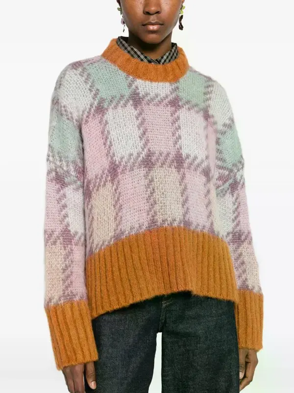 Marni Checked Long-sleeve Sweater