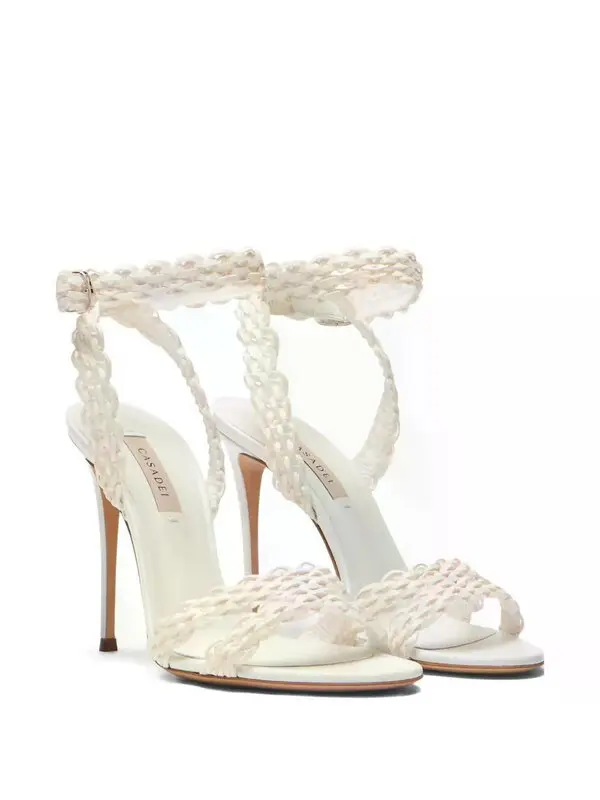 Casadei Avenida Julia Heeled Sandals - White