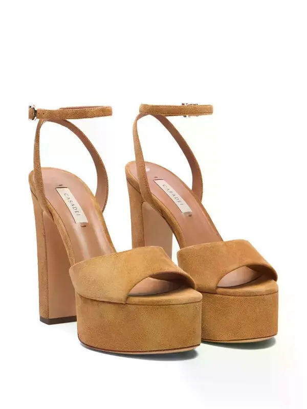 Casadei Patty Platform Heeled Sandals - Brown