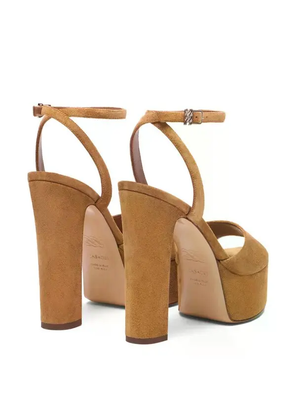 Casadei Patty Platform Heeled Sandals - Brown