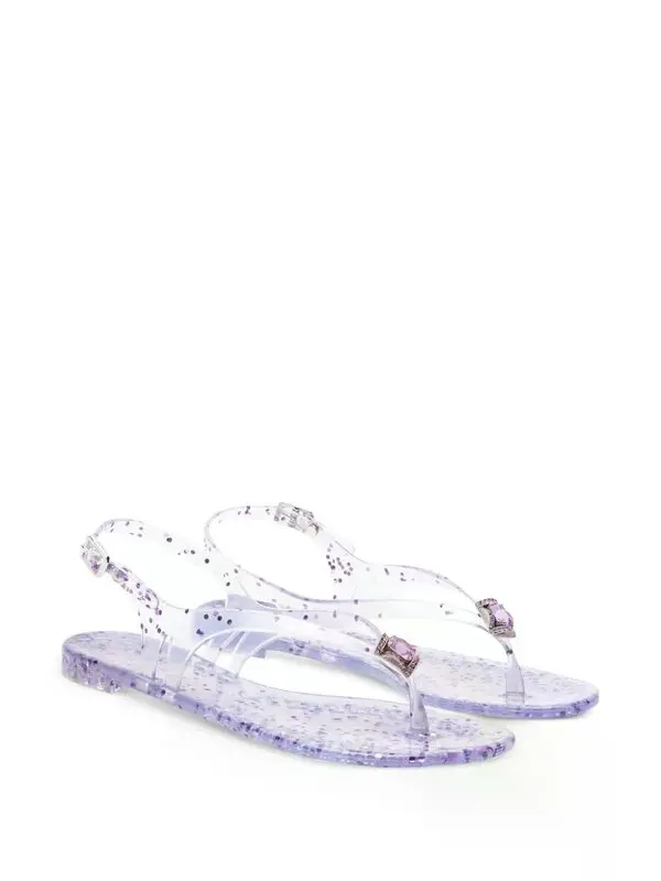 Casadei Jelly Glittered Sandals