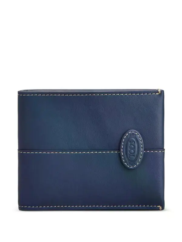 TOD'S Logo-patch Cardholder - Blue