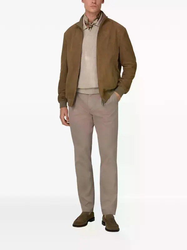 Boggi Milano Suede Bomber Jacket