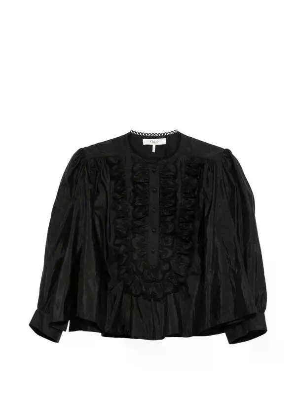 Chloé Ruffled Bib Blouse