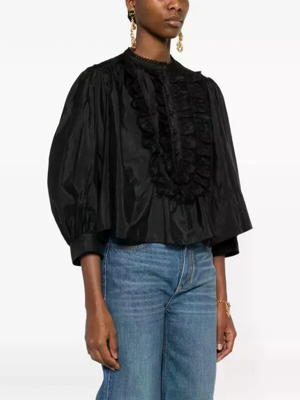 Chloé Ruffled Bib Blouse