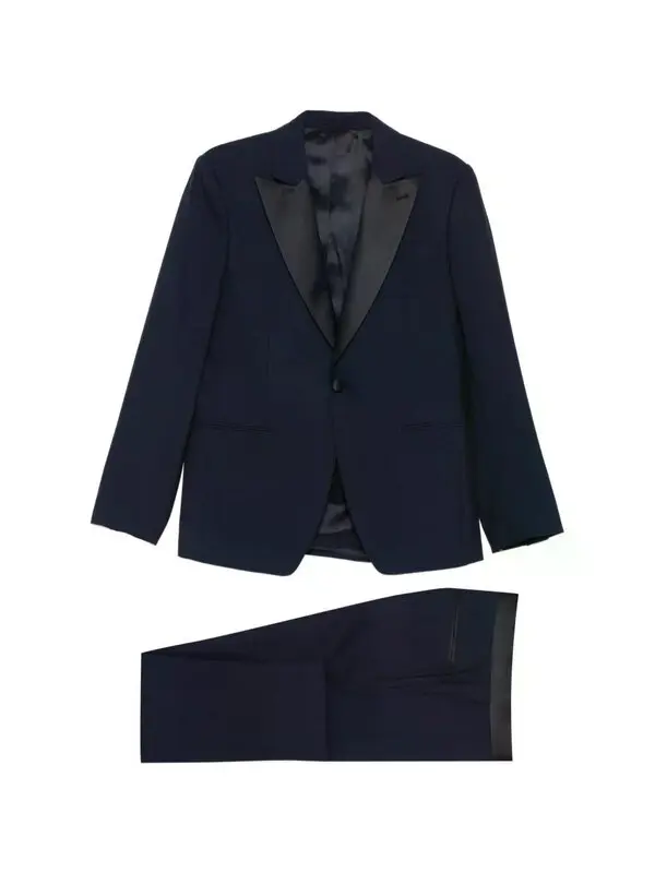 LARDINI Satin-trim Suit