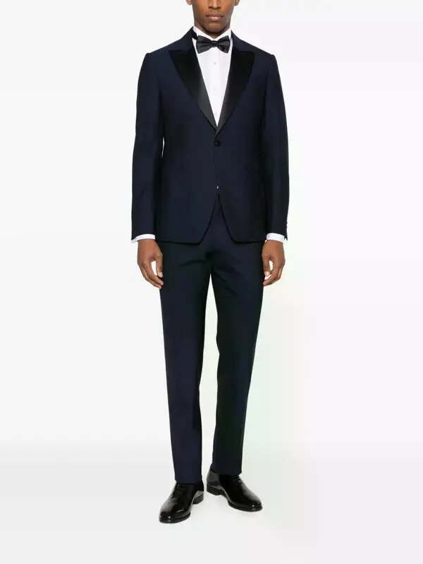 LARDINI Satin-trim Suit