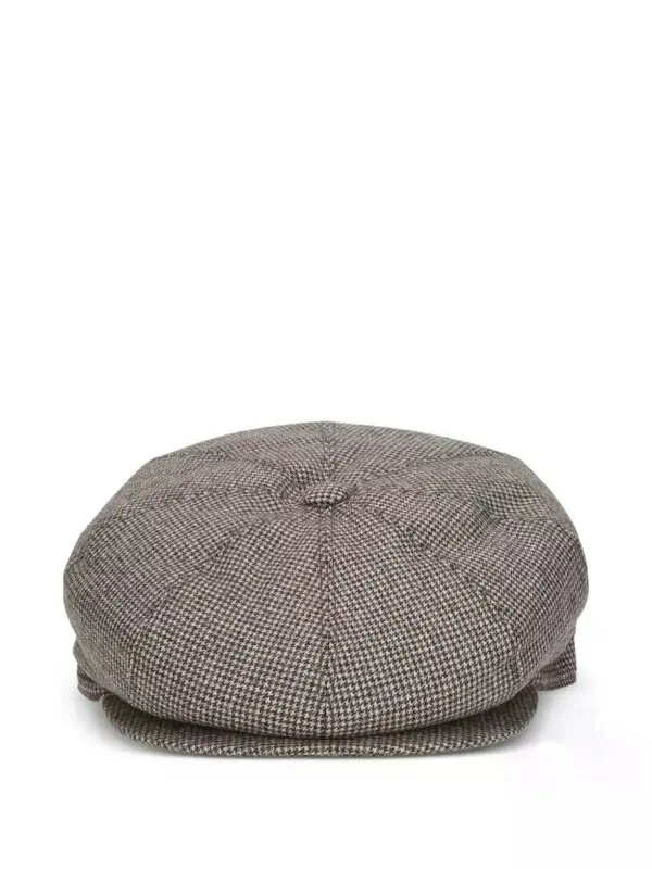 Borsalino Cesare Houndstooth Cap - Brown