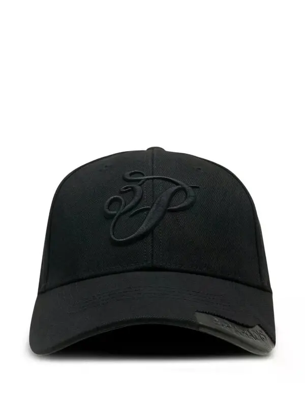 3.PARADIS Logo-embroidered Baseball Cap - Black