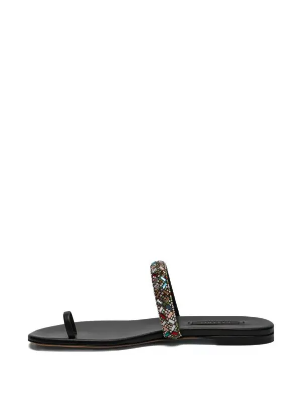Casadei Vegas Beaded Flat Sandals
