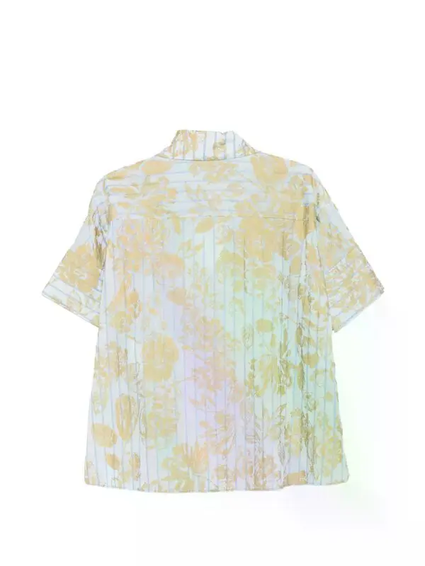 Antonio Marras Floral-print Striped Shirt