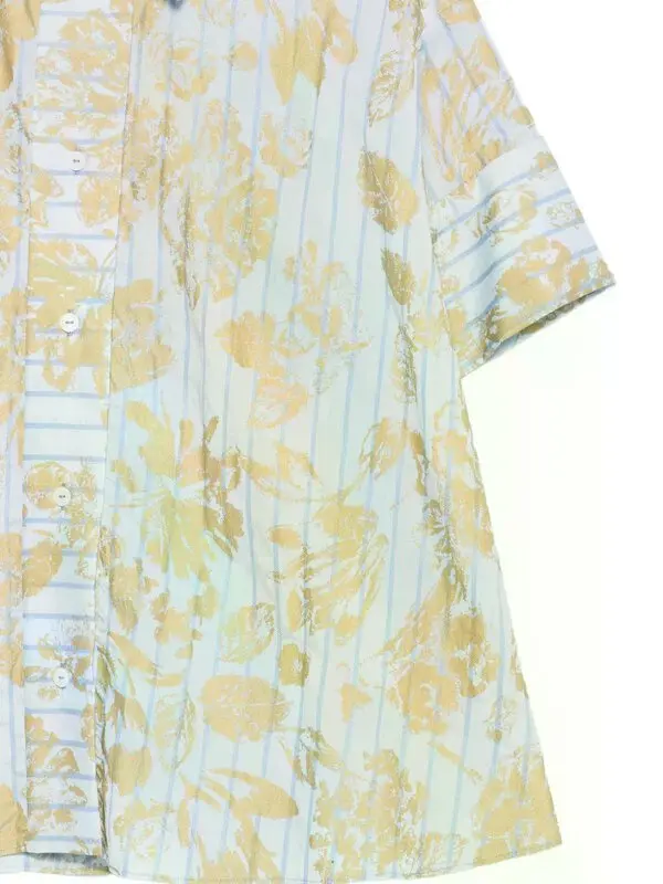 Antonio Marras Floral-print Striped Shirt