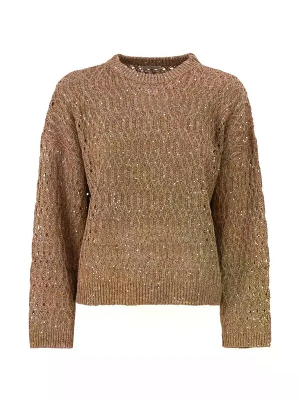 Brunello Cucinelli Openwork Crew-neck Sweater