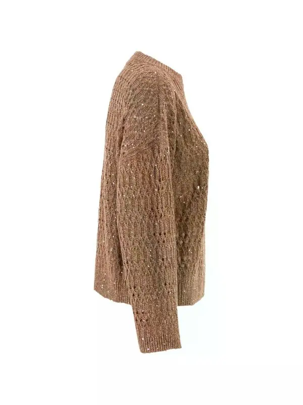 Brunello Cucinelli Openwork Crew-neck Sweater