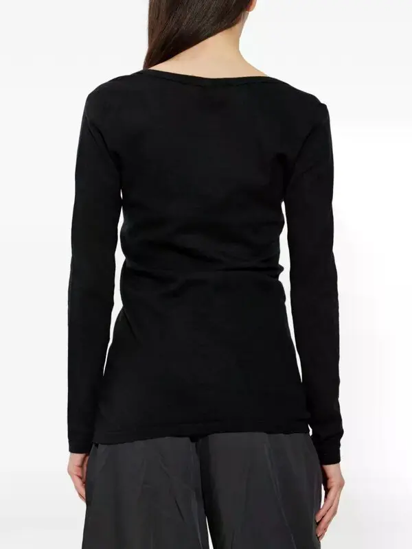 LISA YANG Amalea Scoop-neck Long-sleeve T-shirt - Black